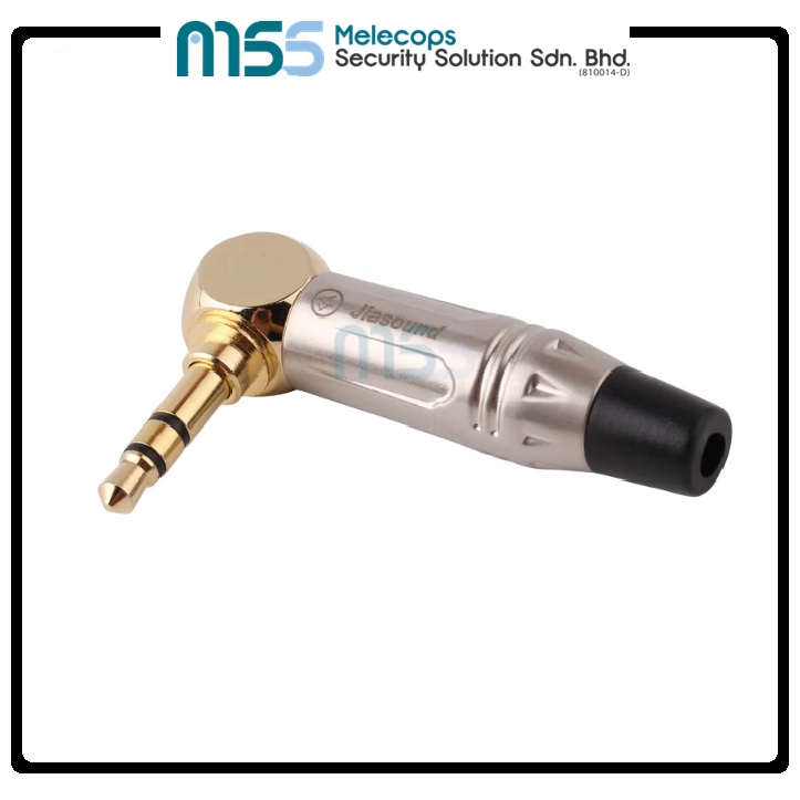 Stereo L-Type 3.5mm Right Angle Audio Connector Jack Plug (JS-825G ...