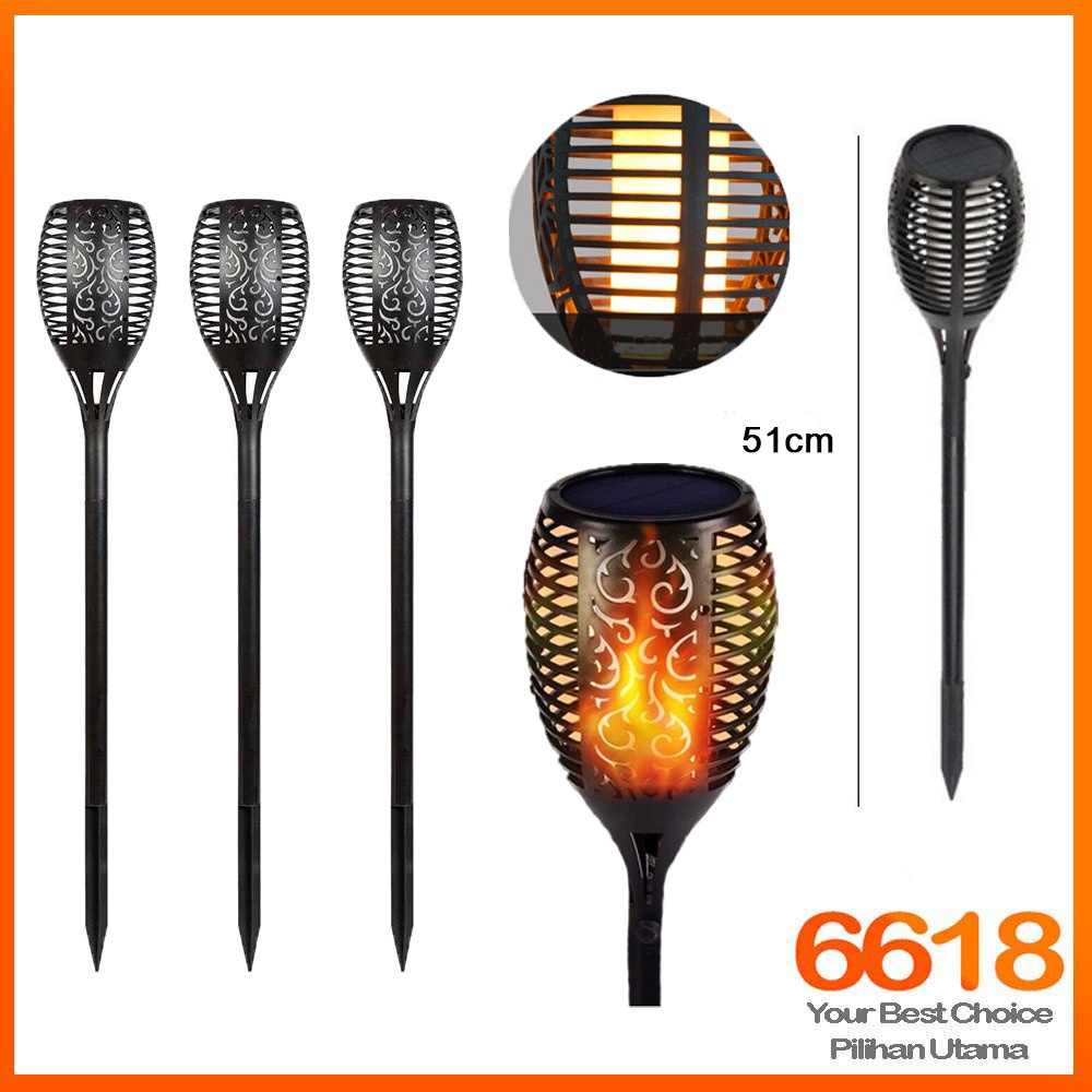 Lampu Cahaya Api Solar Kalis air Flame Lamp Fire Light Flickering IP65 ...