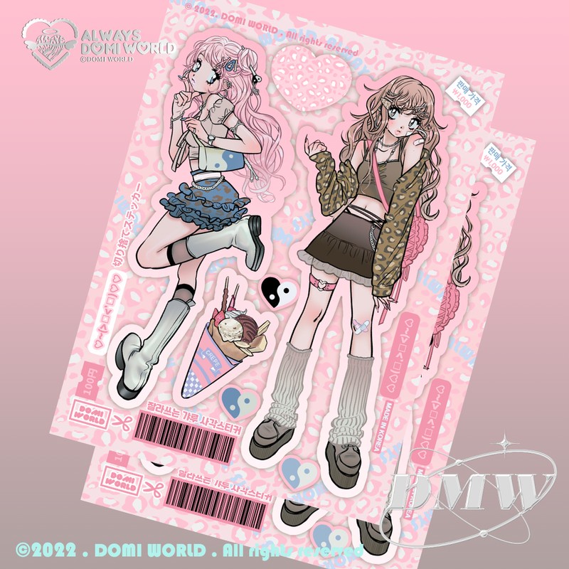[DOMI WORLD] Gyaru, Cut-And-Cut Stickers | Shopee Malaysia