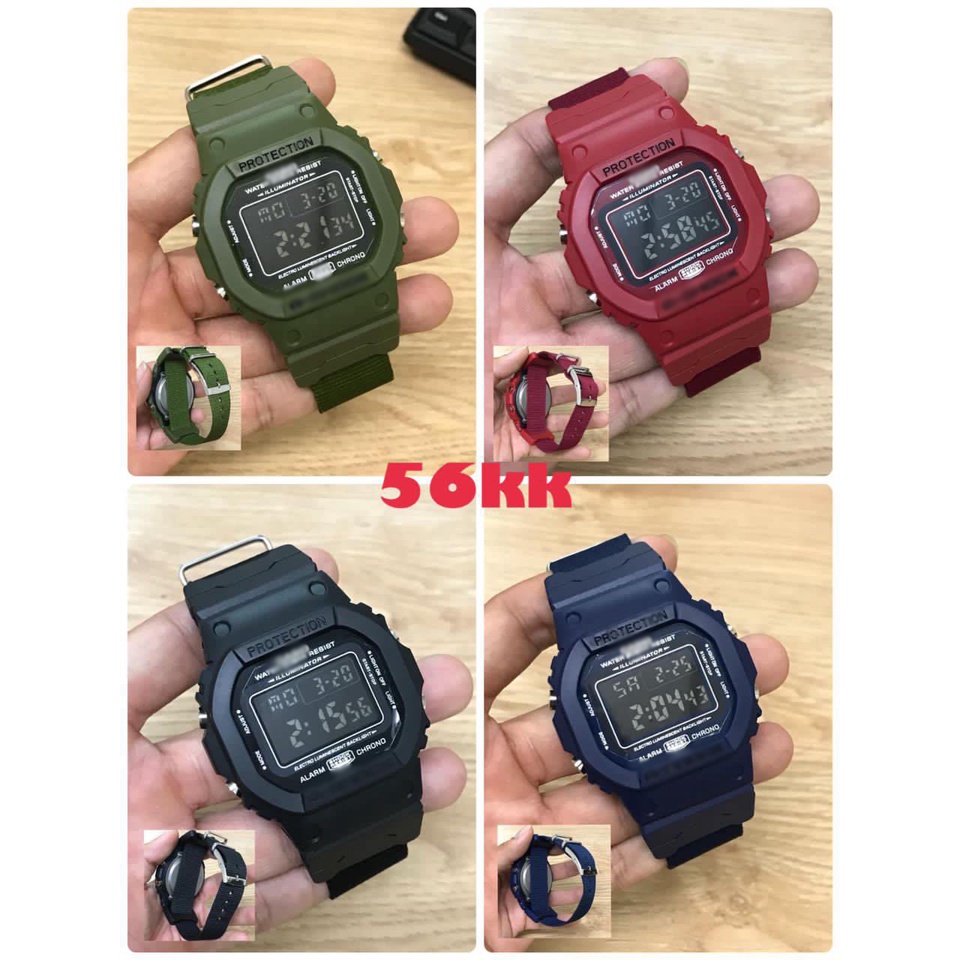 GS Jam Digital Petak Hitam Dark Knight BB 56 Shock Nylon & Resin ...
