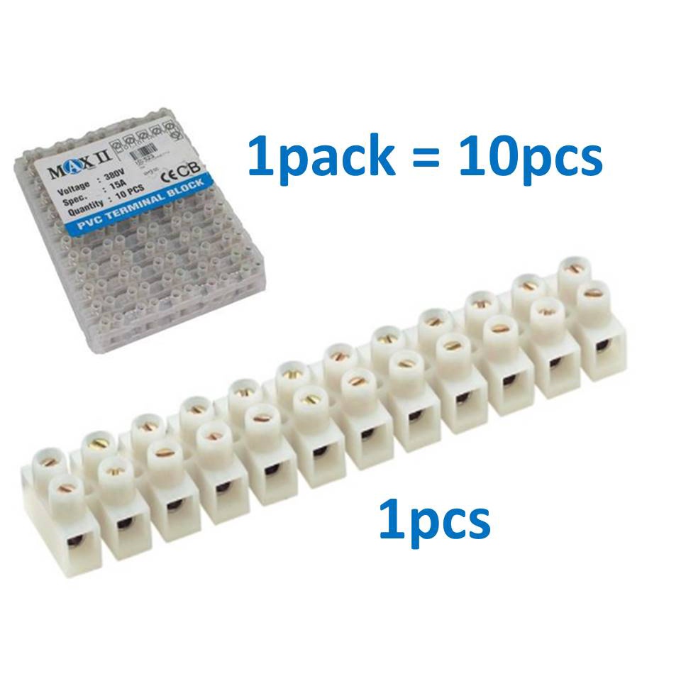 12-Way 5A, 10A, 15A 20A, 60A PVC Quick Cable Connector Terminal Block ...