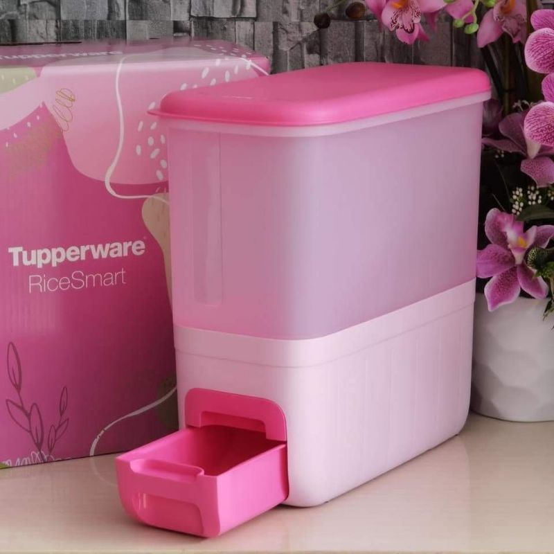 Tupperware RiceSmart /Rice Dispenser 10KG #Pink (NO BOX) | Shopee Malaysia