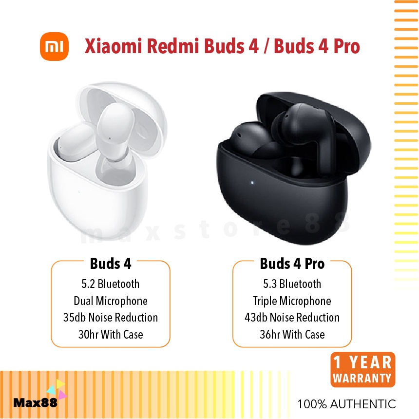 Xiaomi Redmi Buds 4 / Buds 4 Pro Triple Microphone AI Noise Cancelling ...