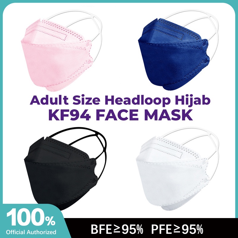Adult Face Mask Hijab Headloop / Earloop BFE 98% Disposable Mask ...