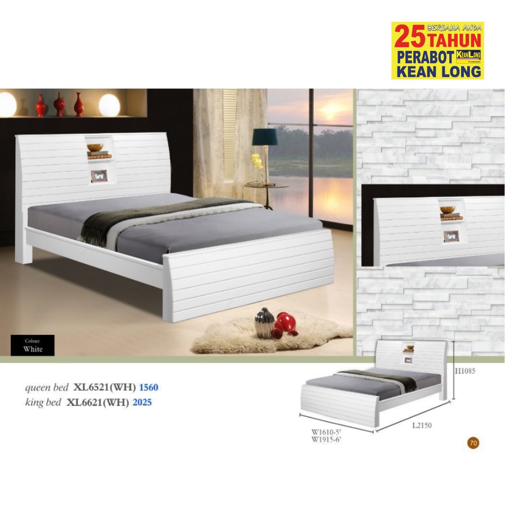 KLSB Queen Wooden Bed / Wooden Bed Frame / Wooden Bed Frame Queen ...