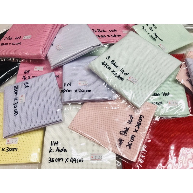 Kain Sulam Silang Pangkah Cross Stitch Cloth Pre Cut | Shopee Malaysia