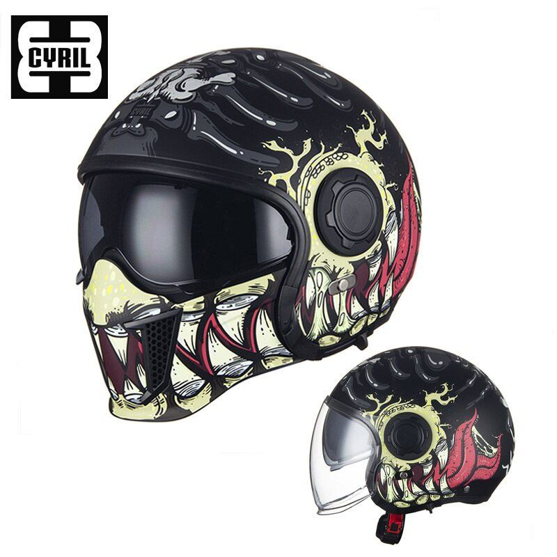 Cyril helmet full face double visor original | Shopee Malaysia