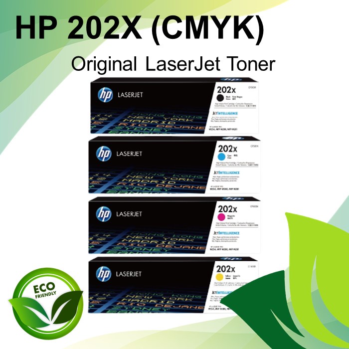 HP 202X High Yield Black,Cyan,Magenta,Yellow Original LaserJet Toner ...