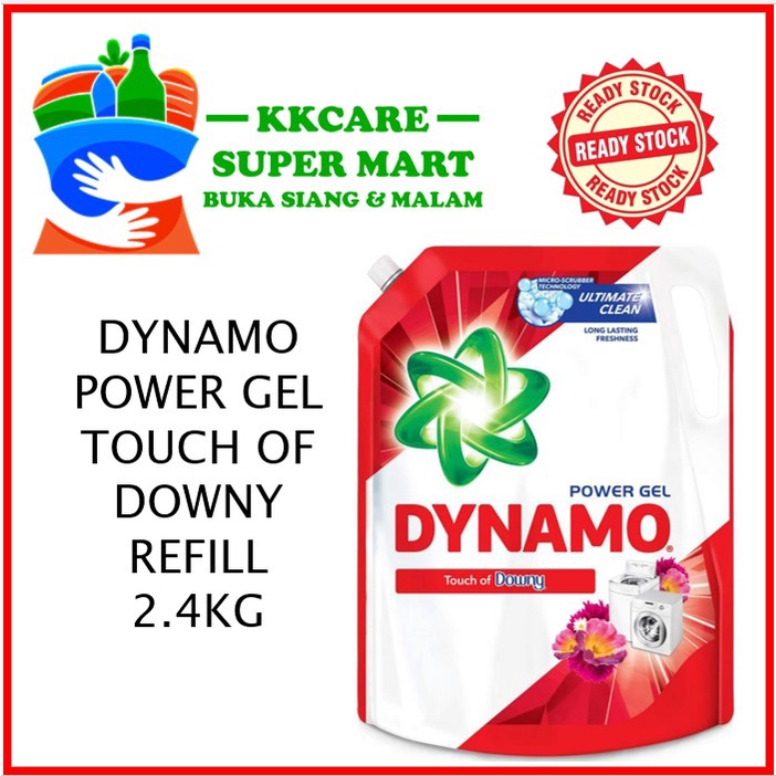 DYNAMO Power Gel Touch Of Downy Refill 2.4kg Sabun Basuh Baju Dynamo ...