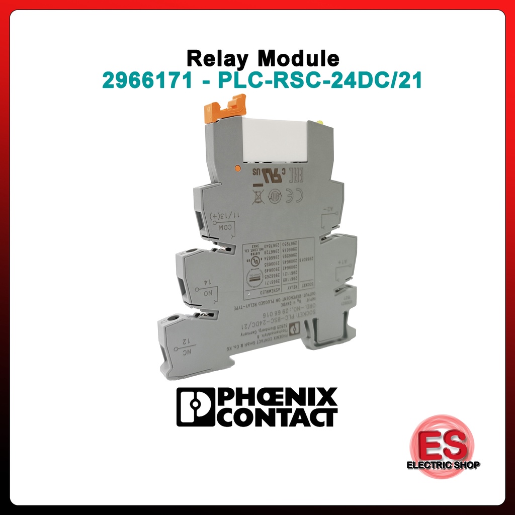 Phoenix Contact Slim Type Relay Module - PLC-RSC- 24DC/21 - 2966171 ...
