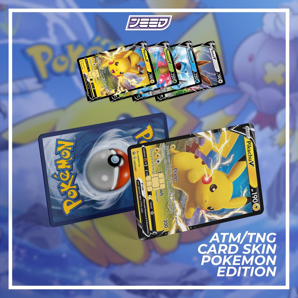 [Pokemon TCG] ATM, Bank Debit Credit Card & Touch N Go Sticker Cover ...