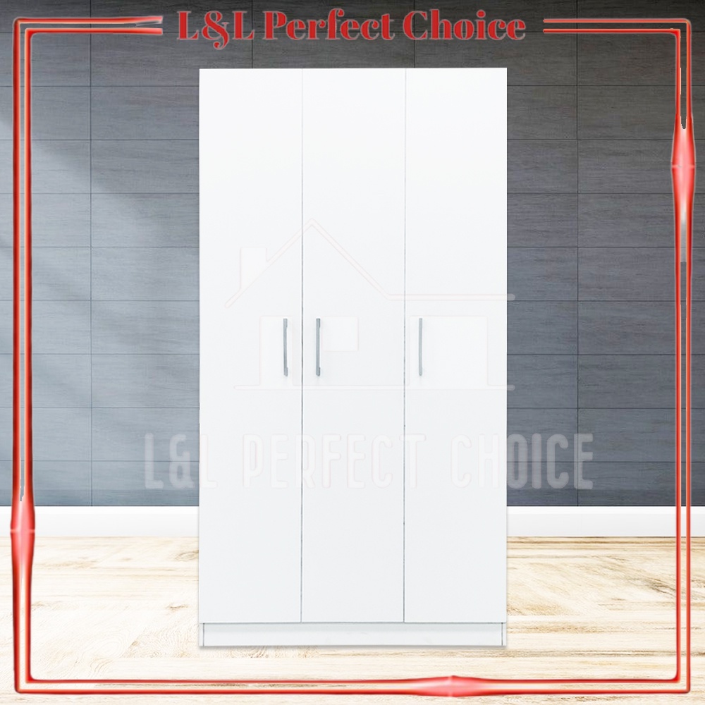 2 & 3 Doors Wooden Wardrobe with Hanging Rod and Compartment / Cabinet ...