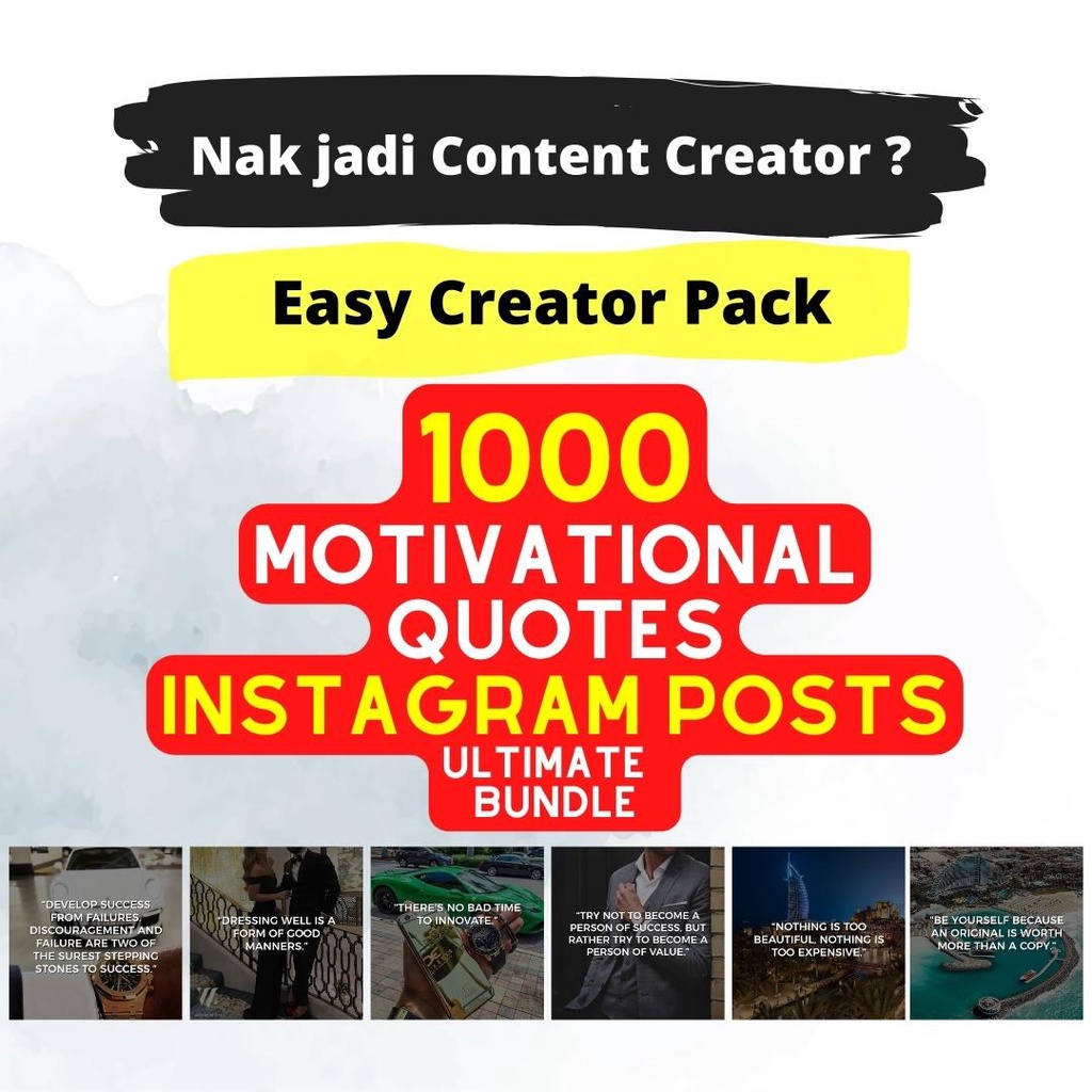 1000 Motivational Quotes Posts Content | Konten Motivasi | Instagram ...