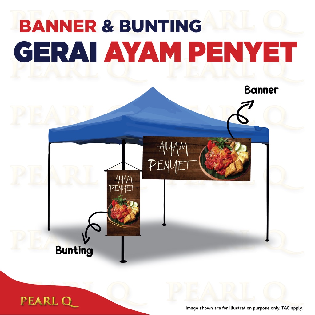 Banner Gerai Makanan Ayam Penyet Pasar Malam Bunting Bazaar Ramadhan ...