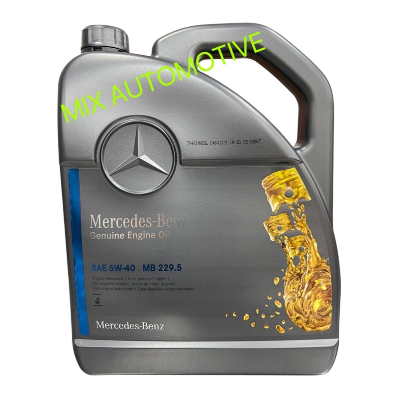 100% ORIGINAL MERCEDES BENZ MB 229.5 5W40 MB 229.52 5L FULLY SYNTHETIC ...