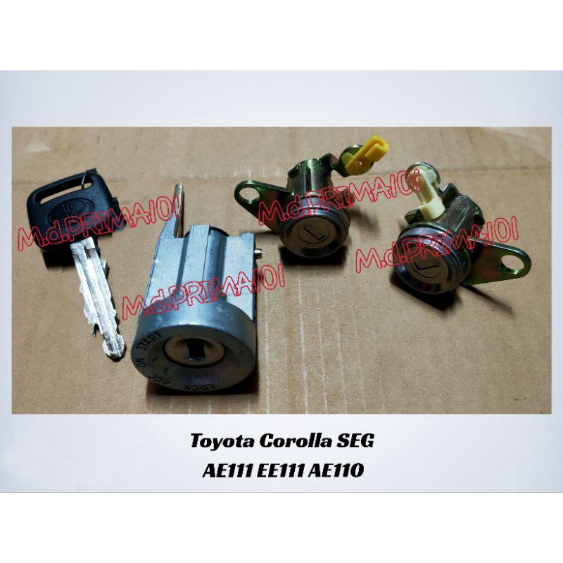 TOYOTA COROLLA SEG AE111 EE111 AE110 IGNITION & DOOR KEY LOCK SET ...