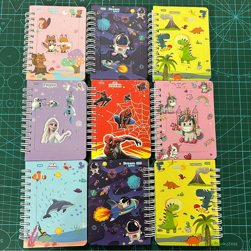 Astronaut Dino Dinasour Animal Sea Cute Cartoon Notebook Mini Pocket ...