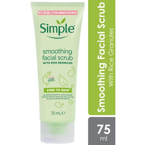 SIMPLE Kind to Skin Smoothing Facial Scrub 75ml (Pencuci muka) | Shopee ...
