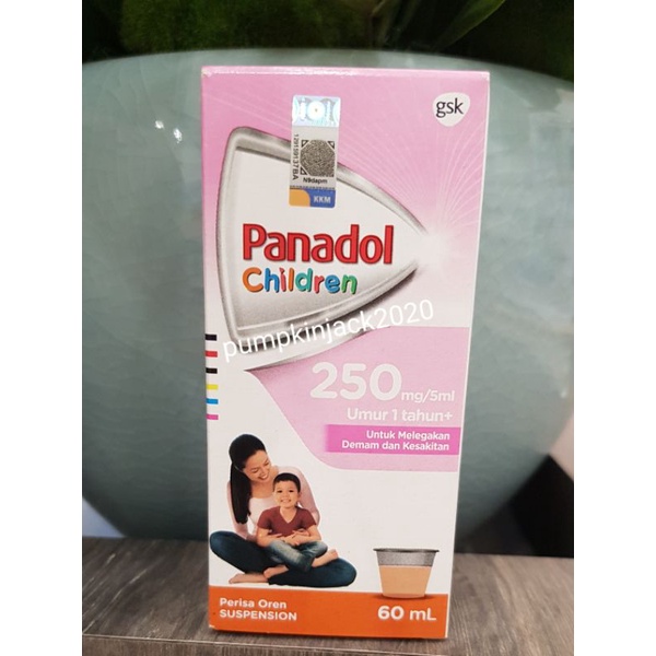 Panadol Children 250mg/5ml Suspension 60ml Orange Flavour (Exp:2025 ...
