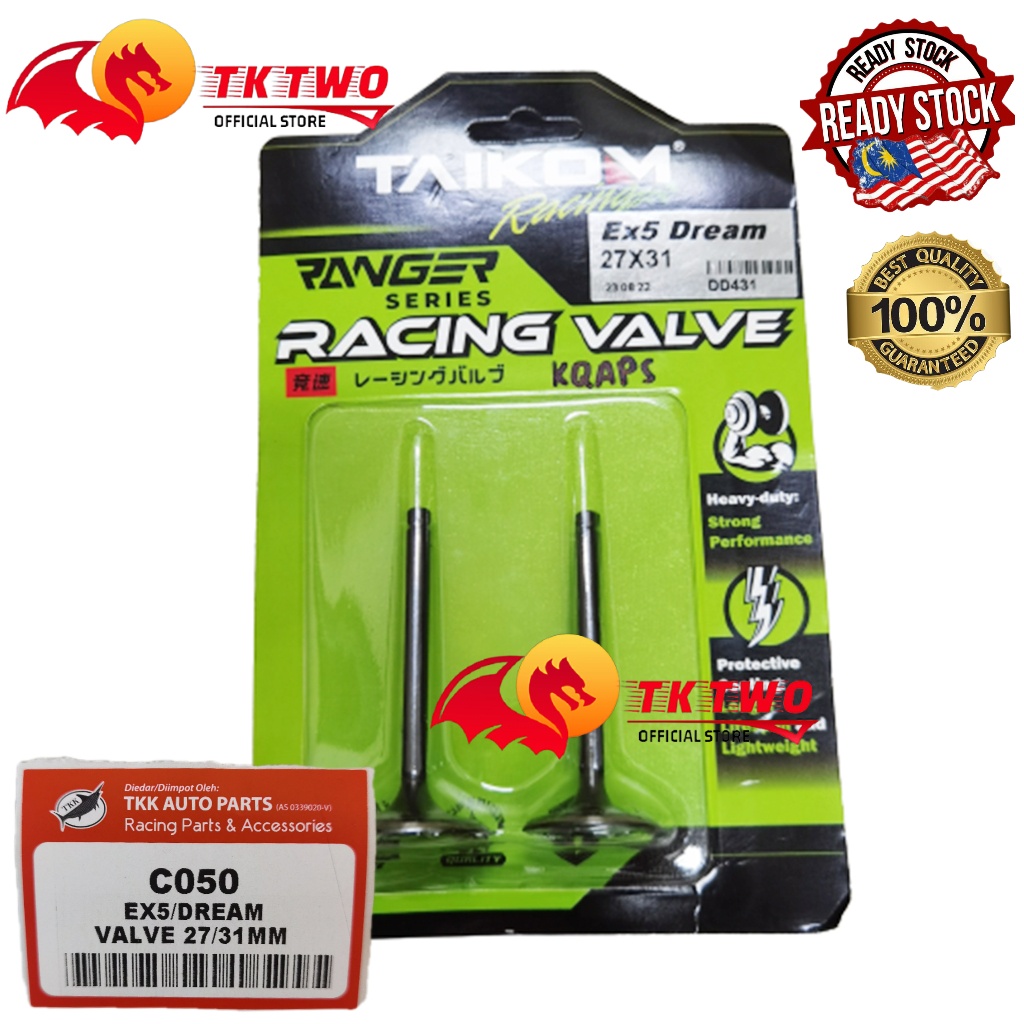 (C050) TAIKOM RACING EX5 DREAM VALVE 27/31MM VALVE SET IN EX "TK2 ...