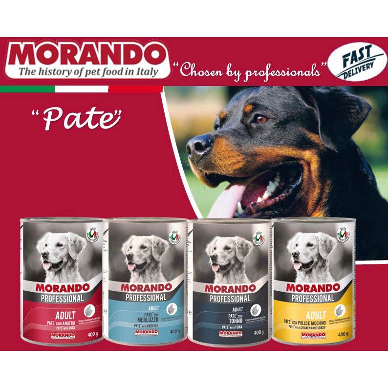 Morando Professional Pate Dog Canned Food / Dog Wet Food 400G | Shopee ...