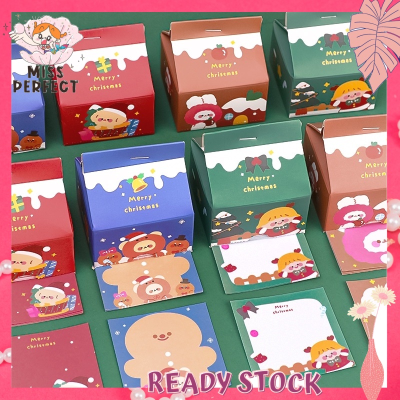 Chrismas Creative Milk Carton Memo Pad Boxed Sticky Note Set School ...