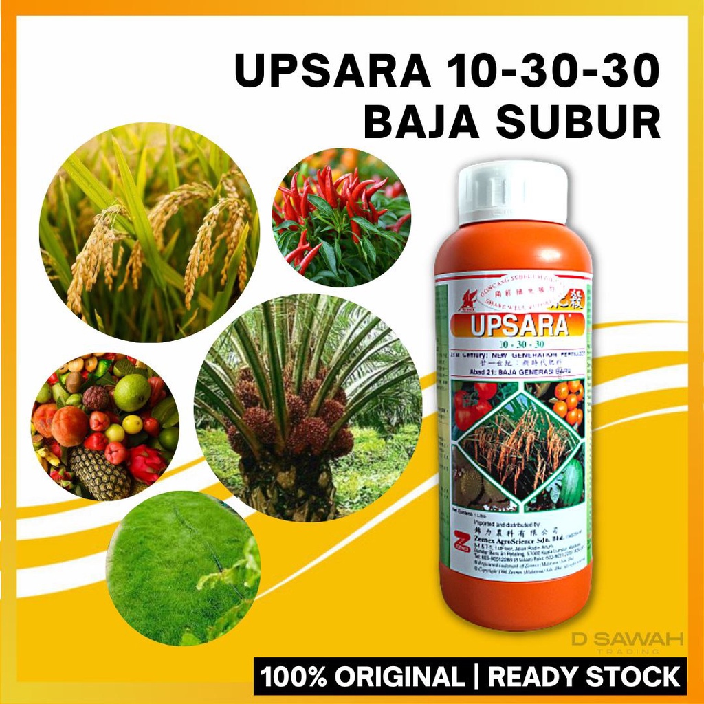 Baja Subur Generasi Baru UPSARA 1liter NPK 10-30-30 Fertigasi Semburan ...