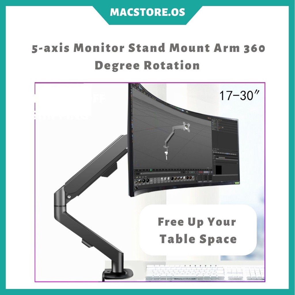 [Ready Stock] 5-axis Monitor Stand Mount Arm 360 Degree Rotation | Cold ...