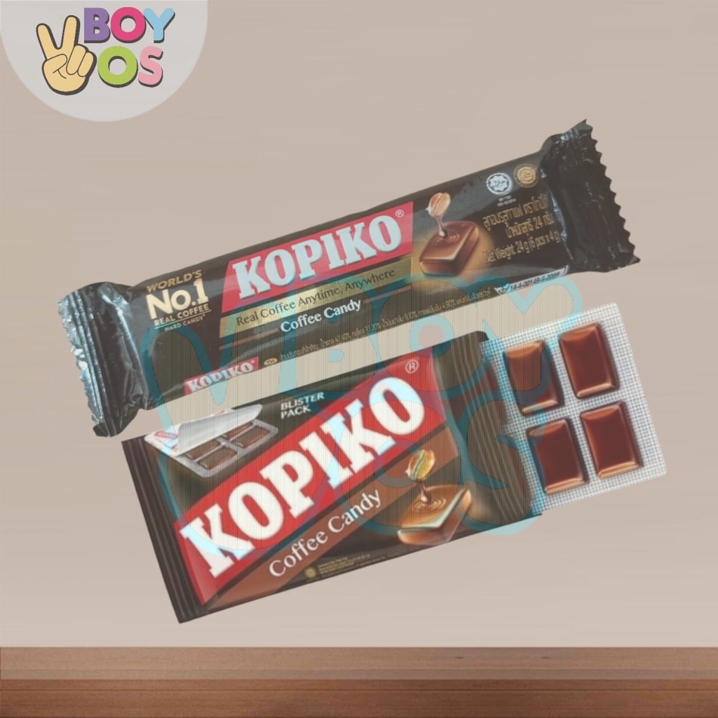 Kopiko Coffee Hard Candy Original Real Coffee Stick Pack 24g / Blister ...