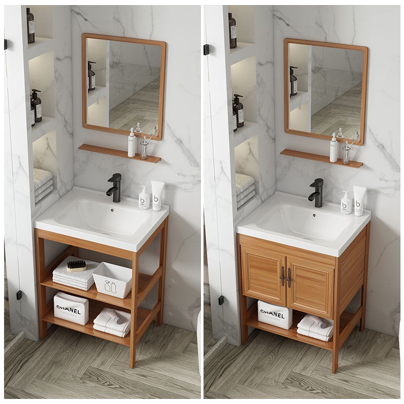 WLSmall Apartment Floor-Standing Wash Basin Cabinet Combination Balcony ...