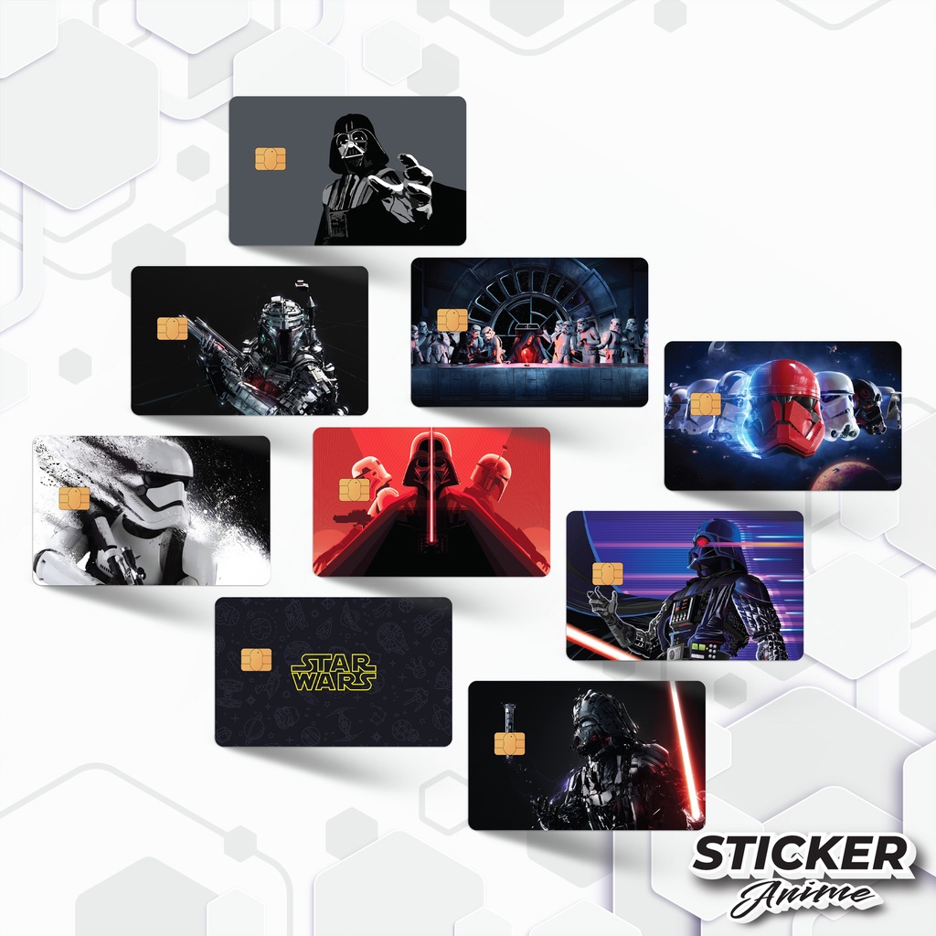 Sticker Anime Star Wars Stiker Card Cover ATM Bank Debit Credit Access ...