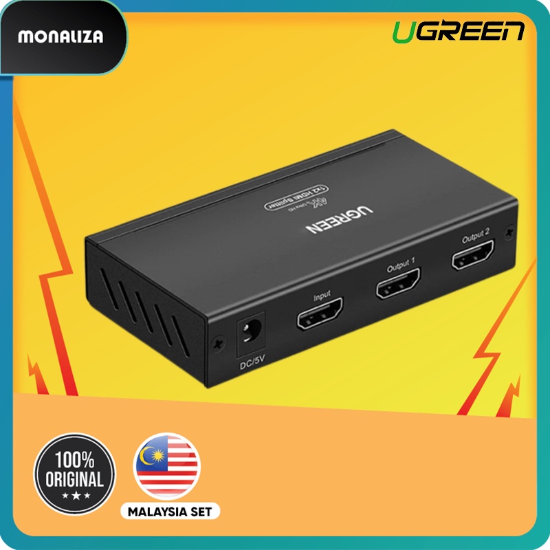 [ Ready Stock ] Ugreen 1 x 2 HDMI Splitter | Shopee Malaysia
