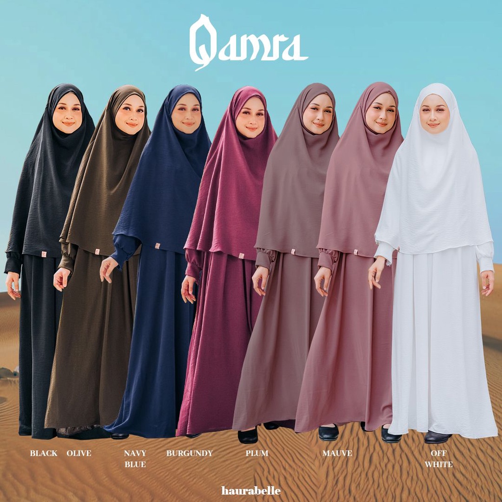 JUBAH QAMRA Material Cey Crepe BY HAURABELLE | Shopee Malaysia