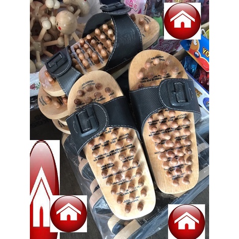pilihinos kasut selipar kayu urutan urut tapak kaki dewasa letihh ...
