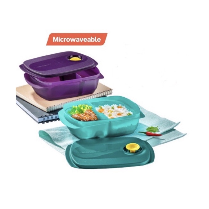 Tupperware Reheatable Divided Lunch Box 1.25L (1pc) | Shopee Malaysia