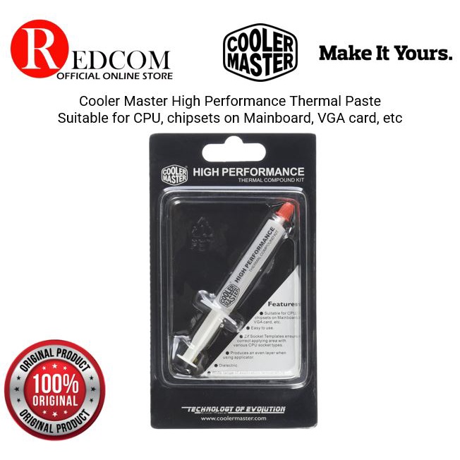 Cooler Master High Performance Thermal Paste | Suitable for CPU ...