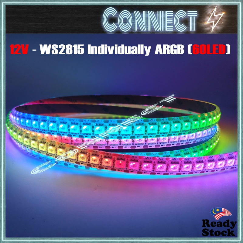 12V ARGB WS2815 Led Light Strip 12v 60Leds Per Meter WS2815 Waterproof ...