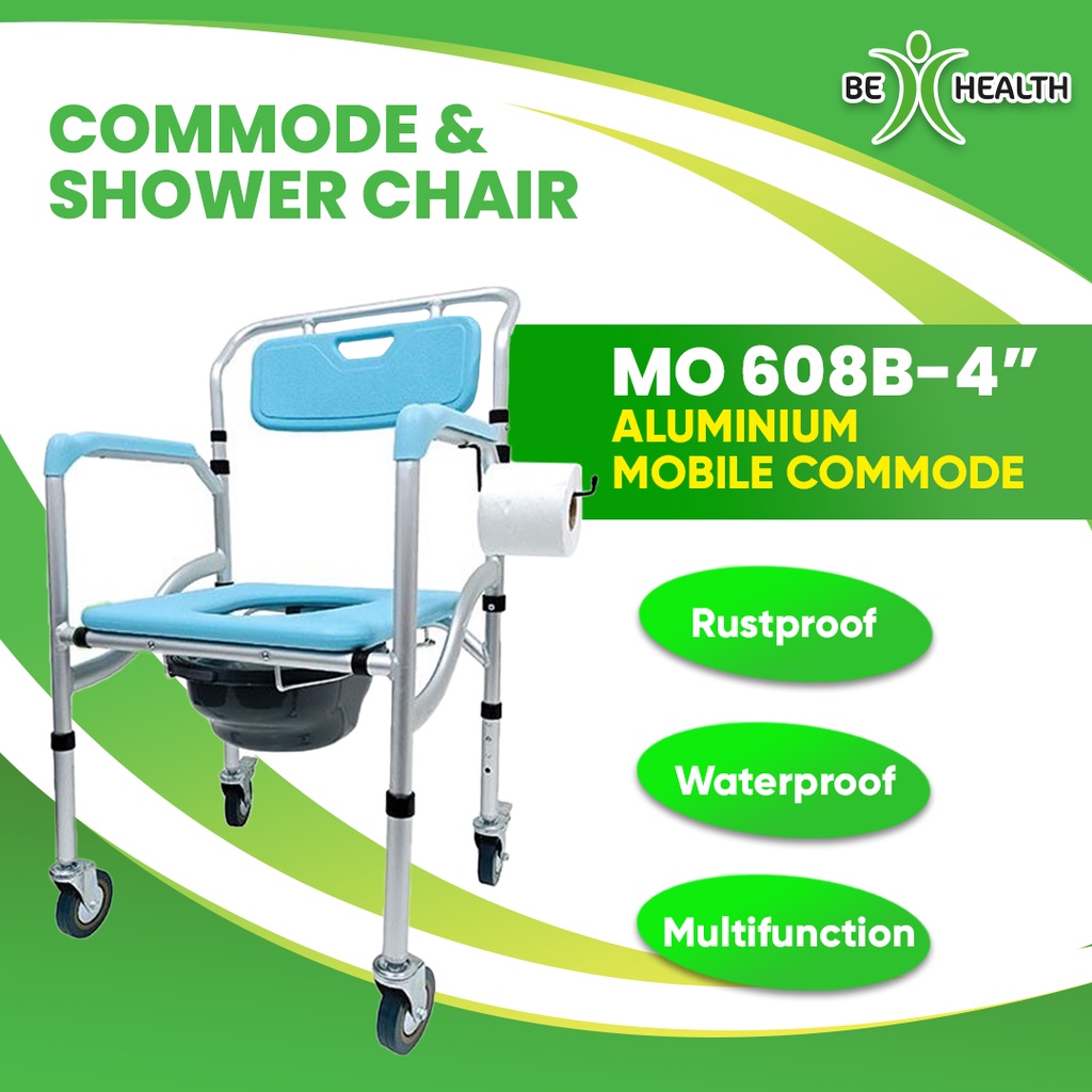 Mobilis Aluminium Mobile Commode Chair / Kerusi Commode Mudah Alih ...