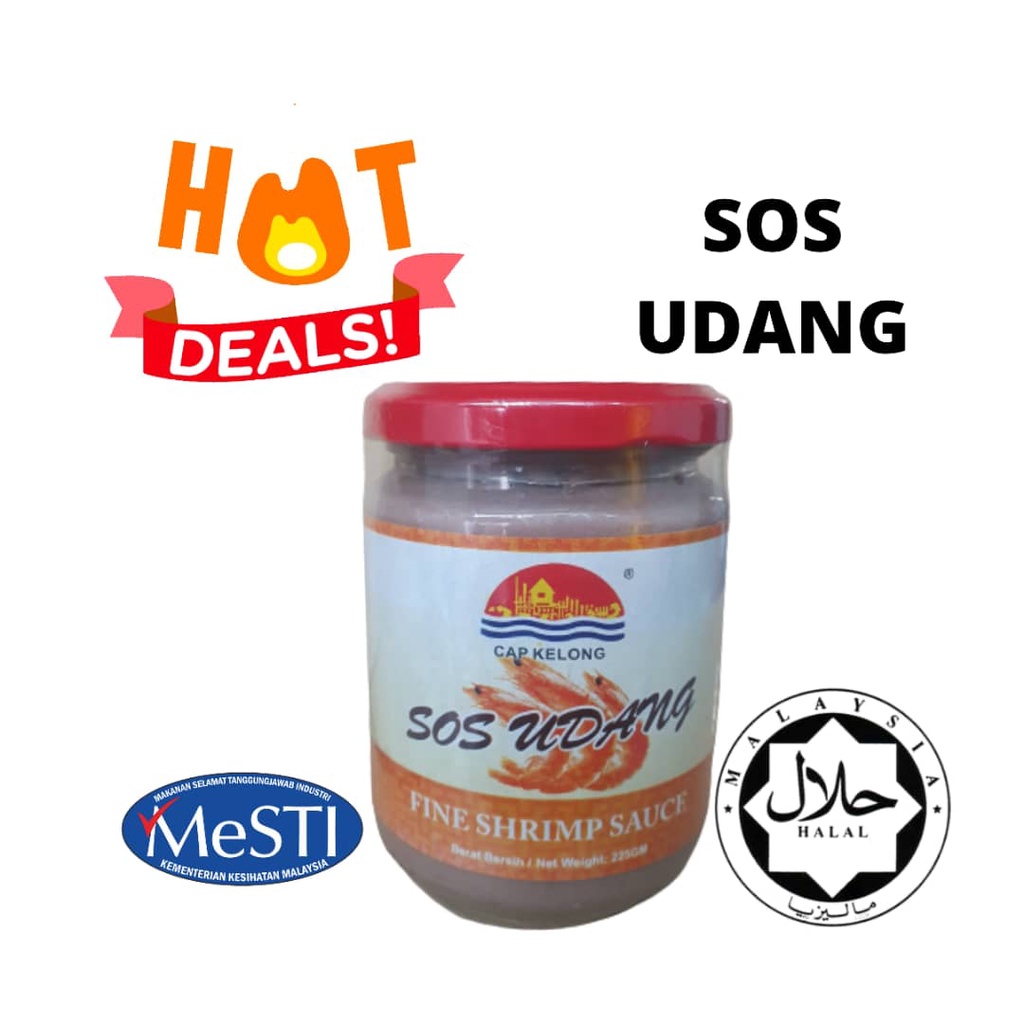 SOS UDANG FINE SHRIMP SAUCE HALAL 225GM MELAKA MALAYSIA PRODUK | Shopee ...