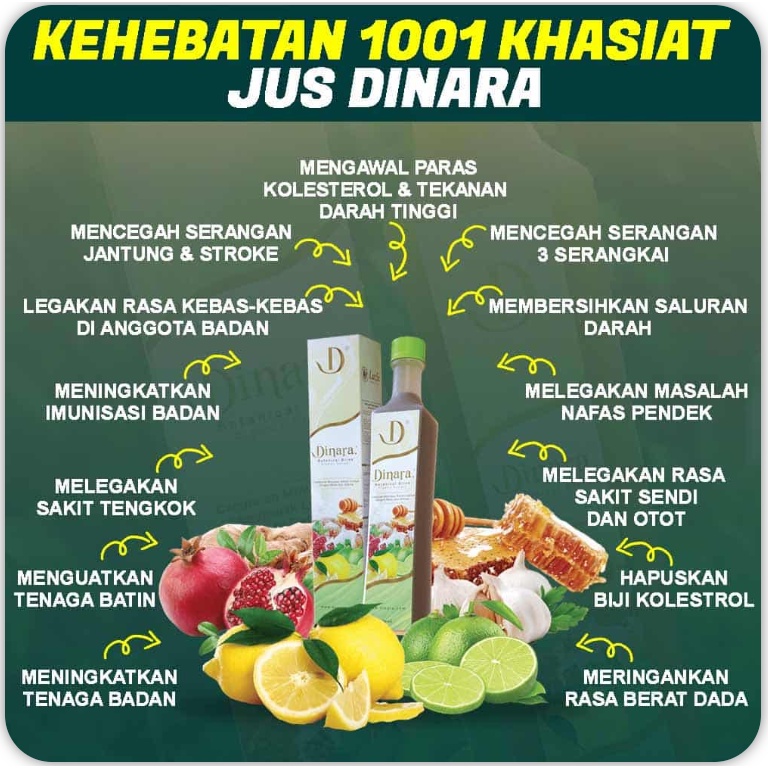 FREE GIFT - READY STOCK - Jus Dinara 500ML | Shopee Malaysia