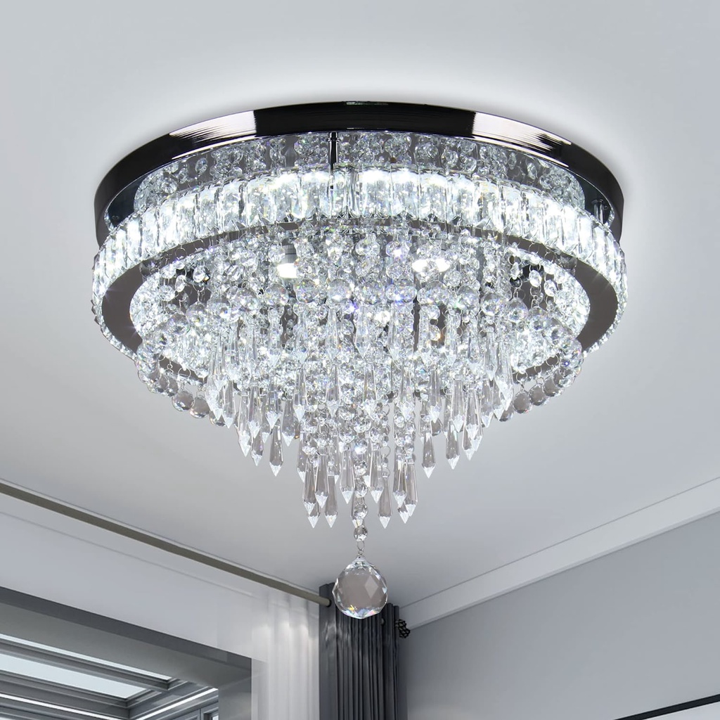 Modern Chandelier Crystal Ceiling Light LED Chandelier Light Lampu ...