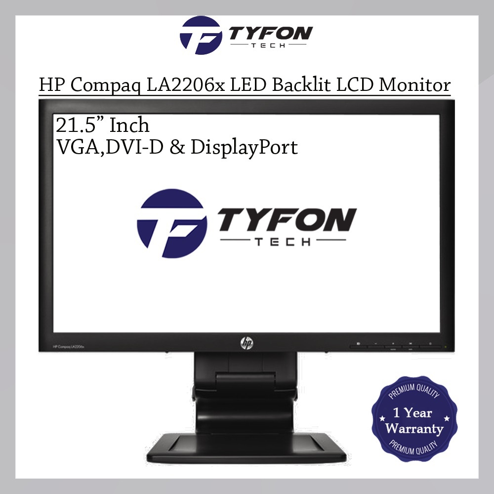 HP 21.5" Inch Widescreen LED Backlit LCD Monitor LA2206x (Refurbished ...