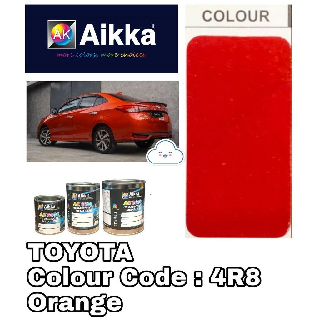 AIKKA TOYOTA 4R8 ORANGE * 2K CAR PAINT | Shopee Malaysia