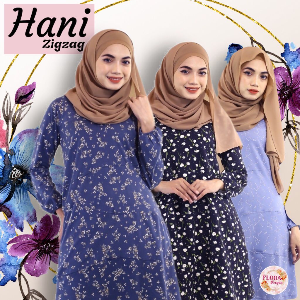 Jameela Muslimah Blouse Labuh Hani Zigzag JA242 Baju Melayu Cutting ...
