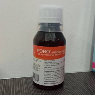 PORO SUSPENSION 250MG /5ML ORANGE FLAVOUR FOR FEVER 100ML | Shopee Malaysia