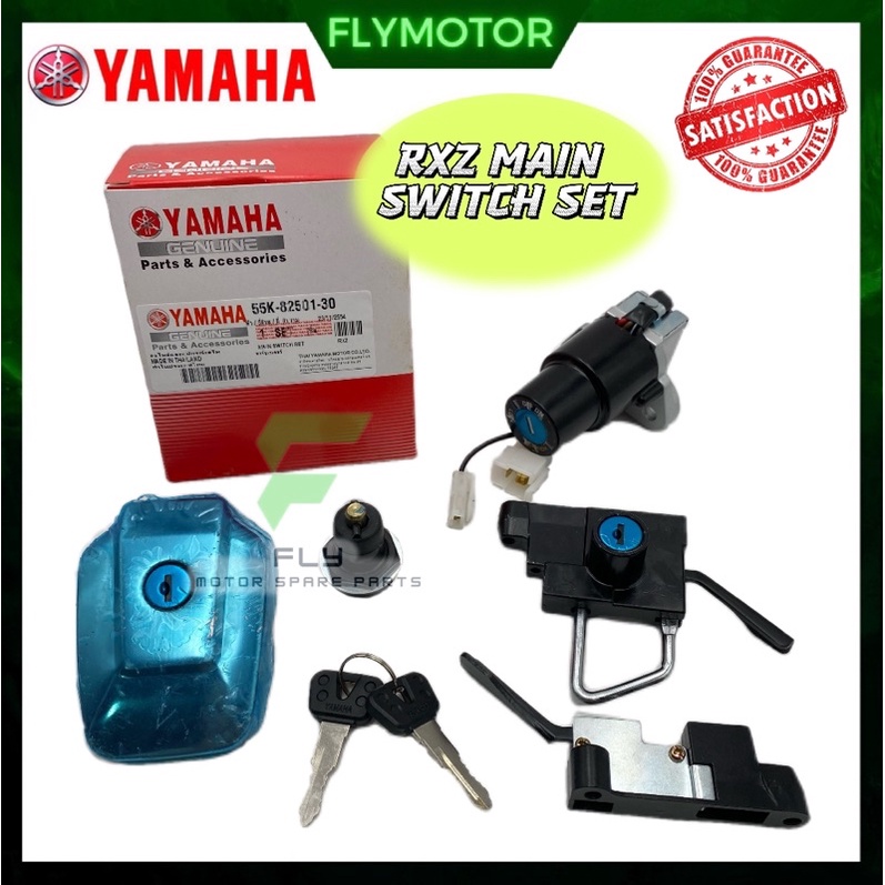 YAMAHA RXZ MILI CATALYZER MAIN SWITCH COMPLETE SET ORI THAI/ KUNCI SET ...