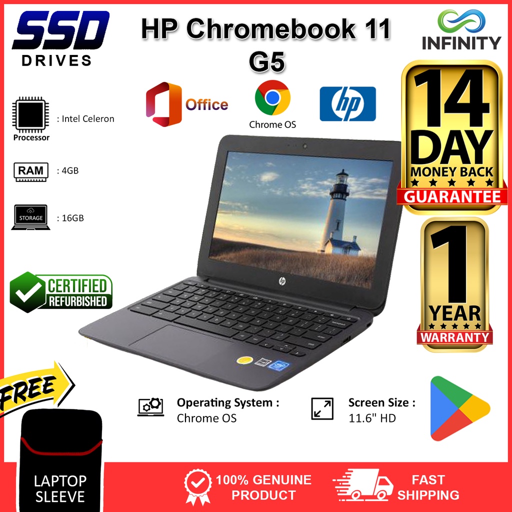 HP Chromebook 11 G5 / Google Web Store / Google Meet / Google Class Room / Zoom / PDPR / ithub ...