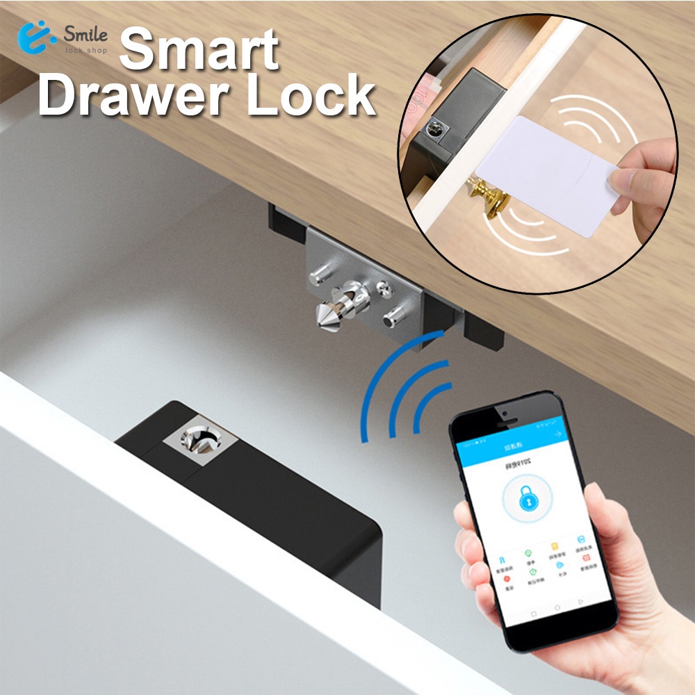 Smart Drawer Lock Intelligent Cabinet Locker Keyless Electronic Lock IC ...