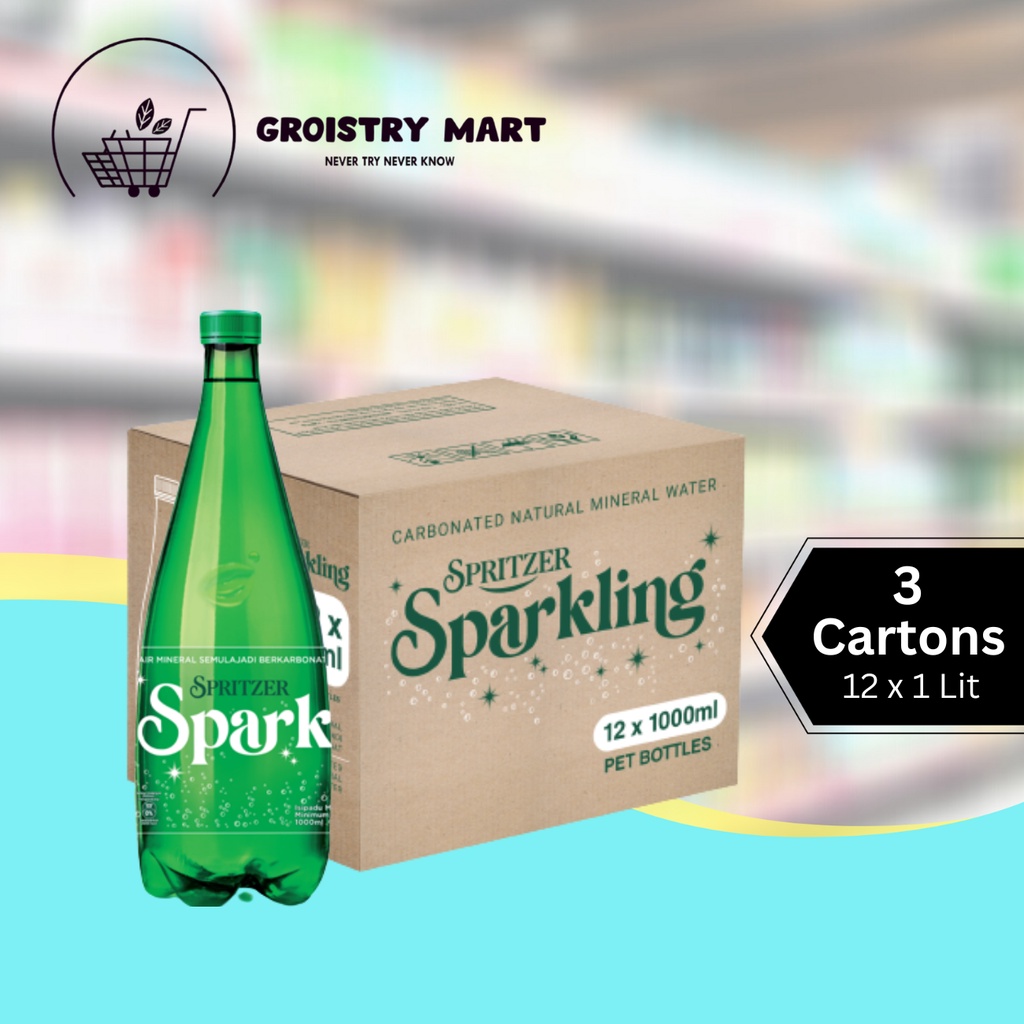 Spritzer Sparkling Natural Mineral Water ( 1L x 36 Bottles ) 3 Cartons [Klang Valley & Seremban ...