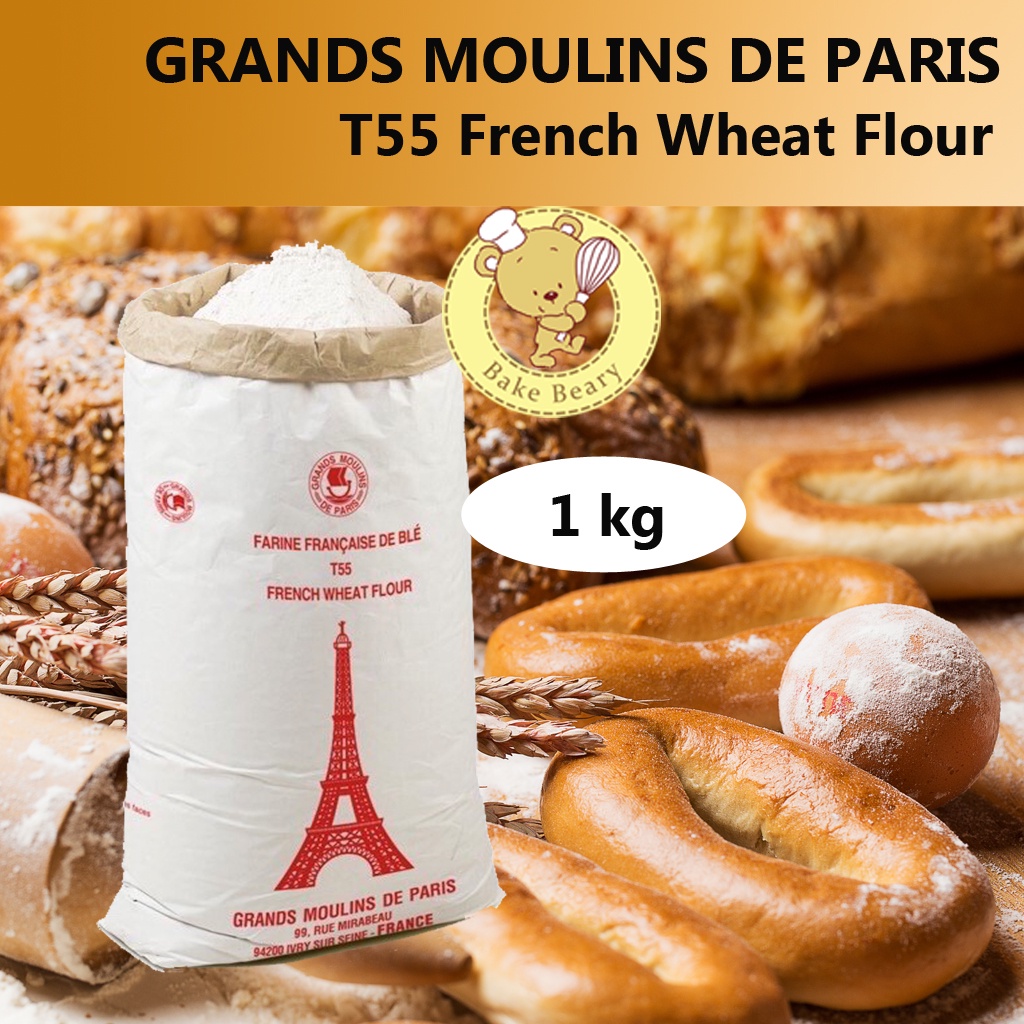 T55 Grands Moulins De Paris Flour Premium French Flour T55 1kg | Shopee ...